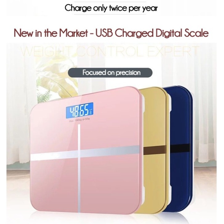 New German Style USB Series Digital Body Weighing Scale LCD Display ...
