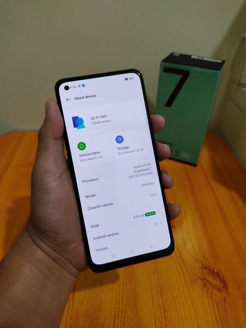 Oppo Reno 7z 5G Complete w/ receipt, Mobile Phones & Gadgets, Mobile ...