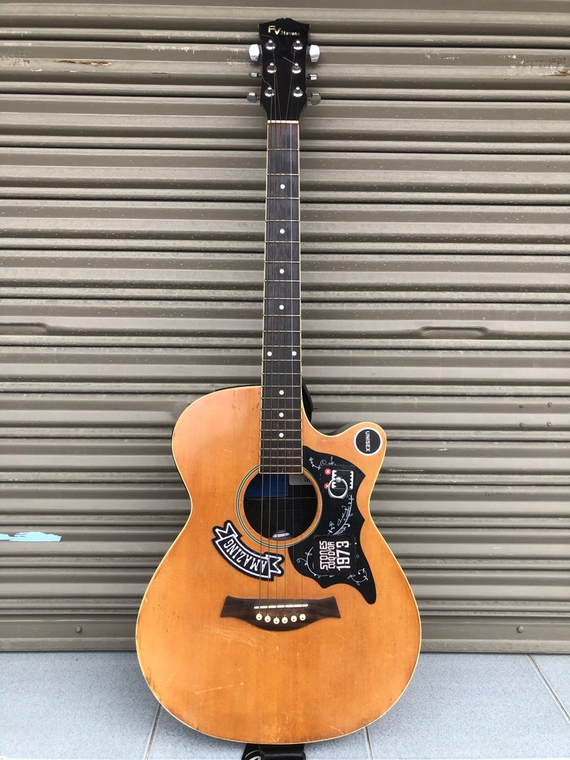 ORIGINAL FV STEVENS ACOUSTIC GUITAR, Hobbies & Toys, Music & Media ...