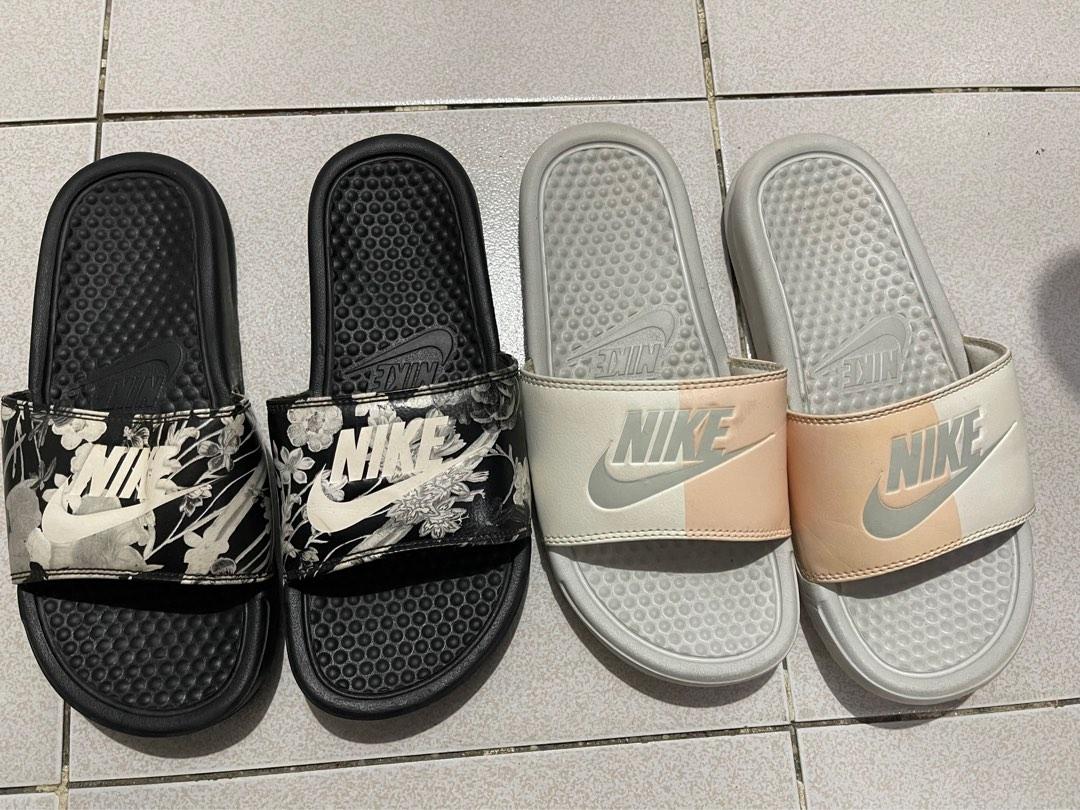 Original nike slide take all 3 (well used) size 6, Men's Fashion ...