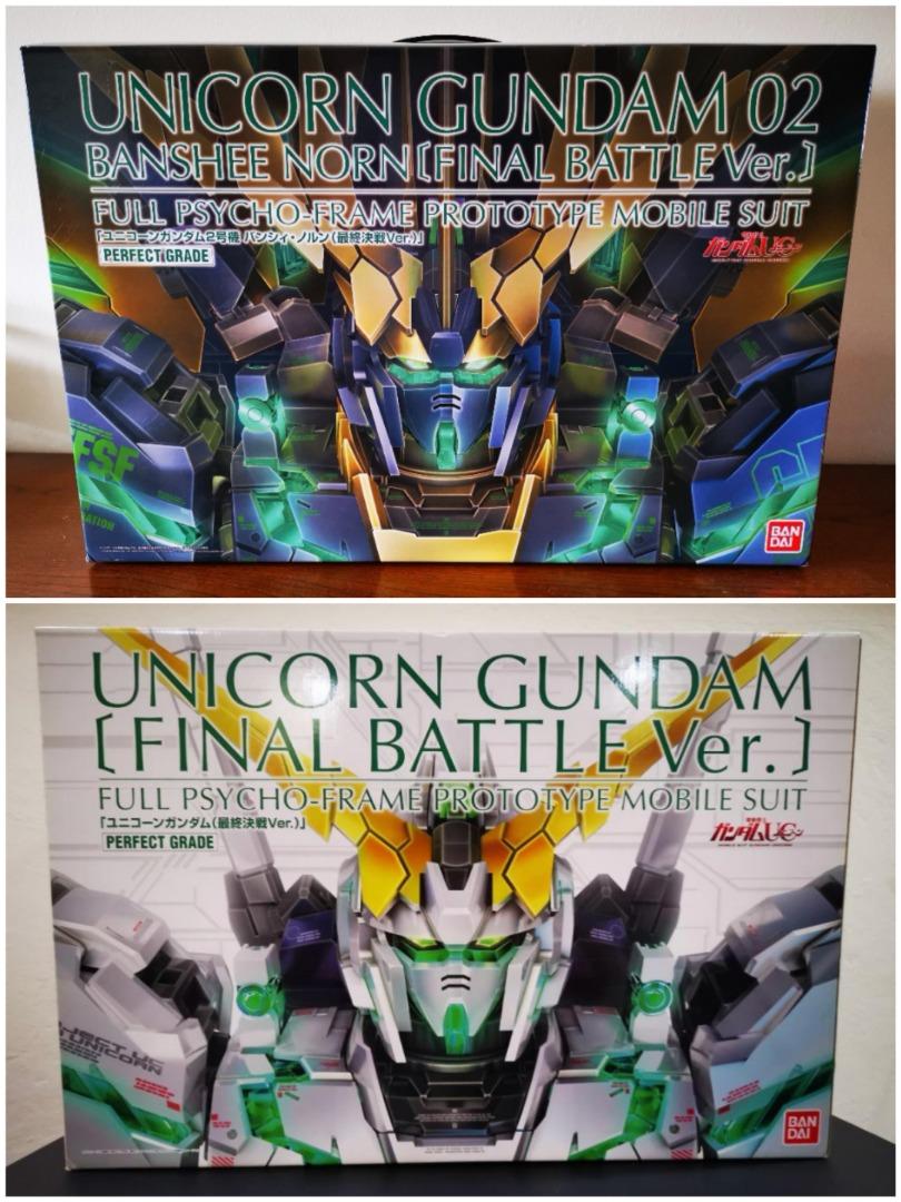 PG Gundam Final Battle Version (Unicorn & Banshee), Hobbies & Toys, Toys & Games on Carousell