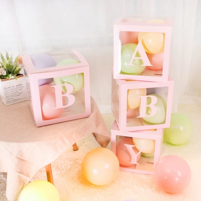 PINK BABY box | balloon Box | Box balloon | birthday party decoration ...