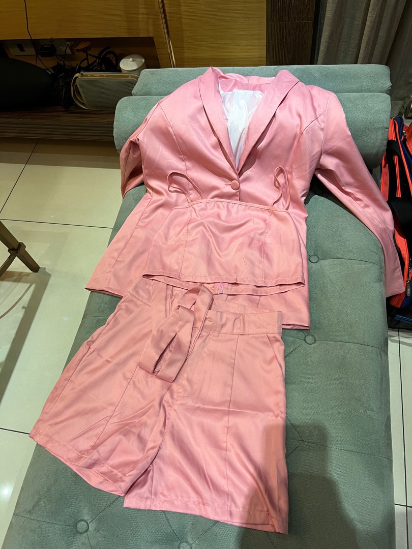 Pink Satin/Silk Coordinates, Women's Fashion, Dresses & Sets, Sets or ...