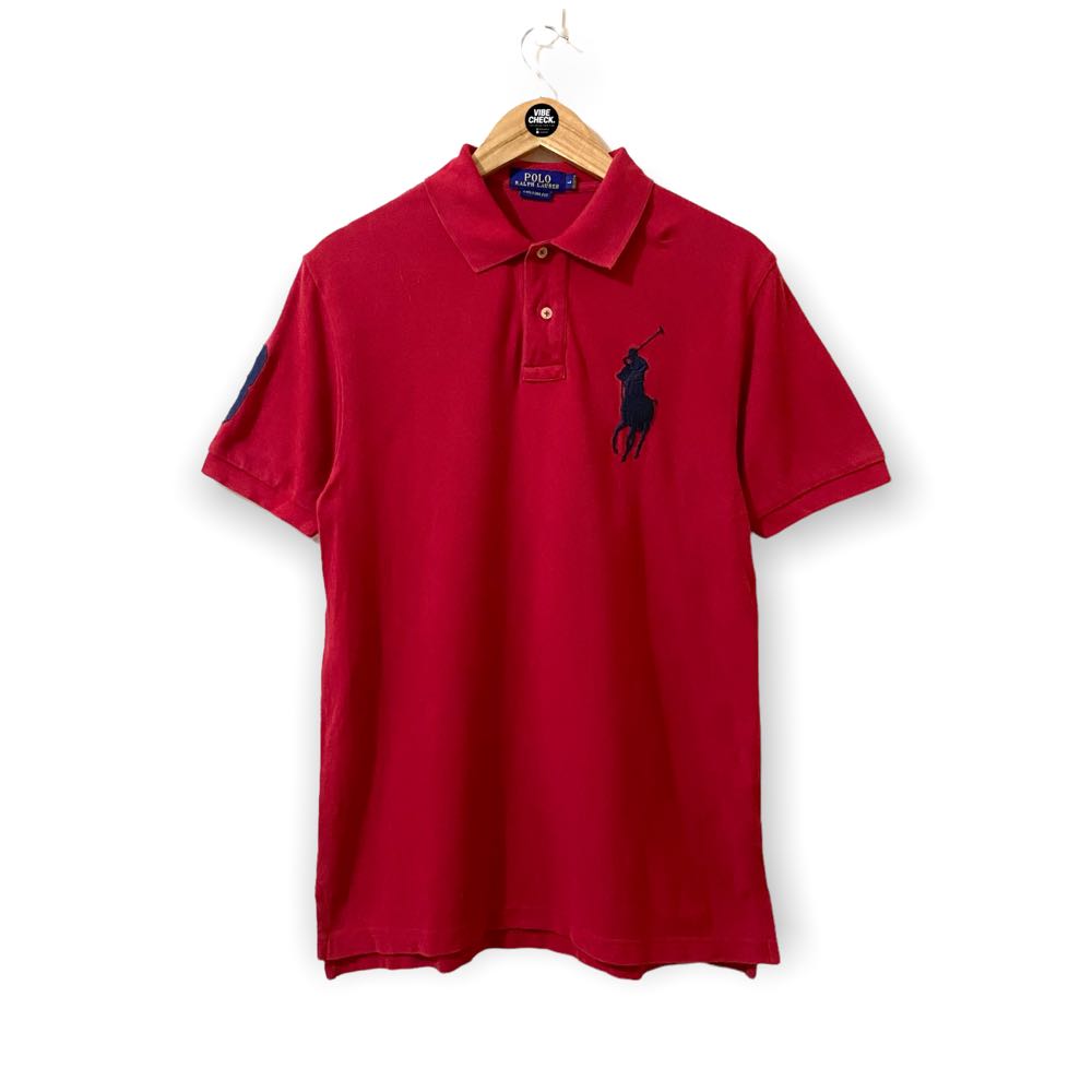 Polo Ralph Lauren Red Polo Shirt Big Pony, Men's Fashion, Tops & Sets ...