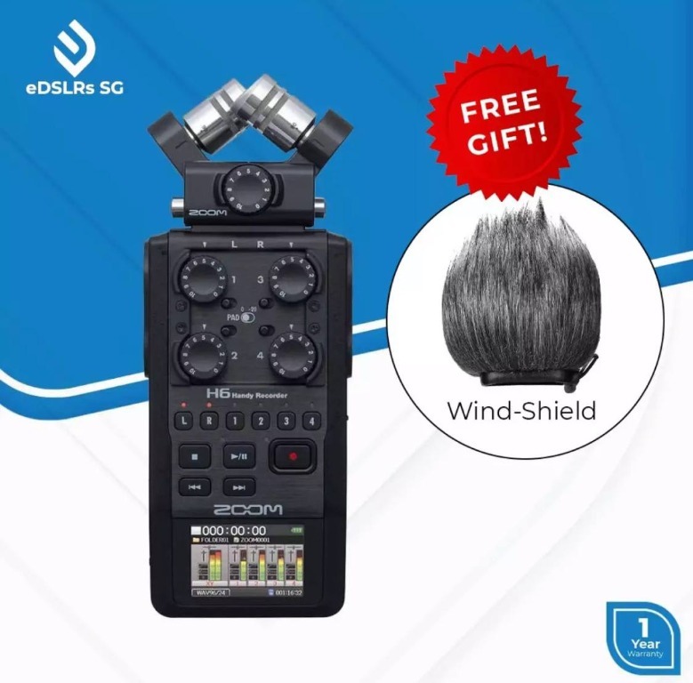 Portable Handy Recorder with Single Mic Capsule (Black), Audio, Voice ...