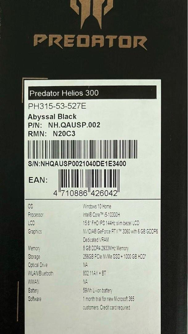 Predator Helios Computers Tech Laptops Notebooks On Carousell