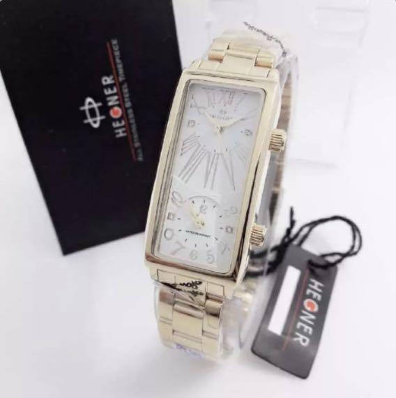 Preloved Hegner Dual Time Watch in Gold, Luxury, Watches on Carousell