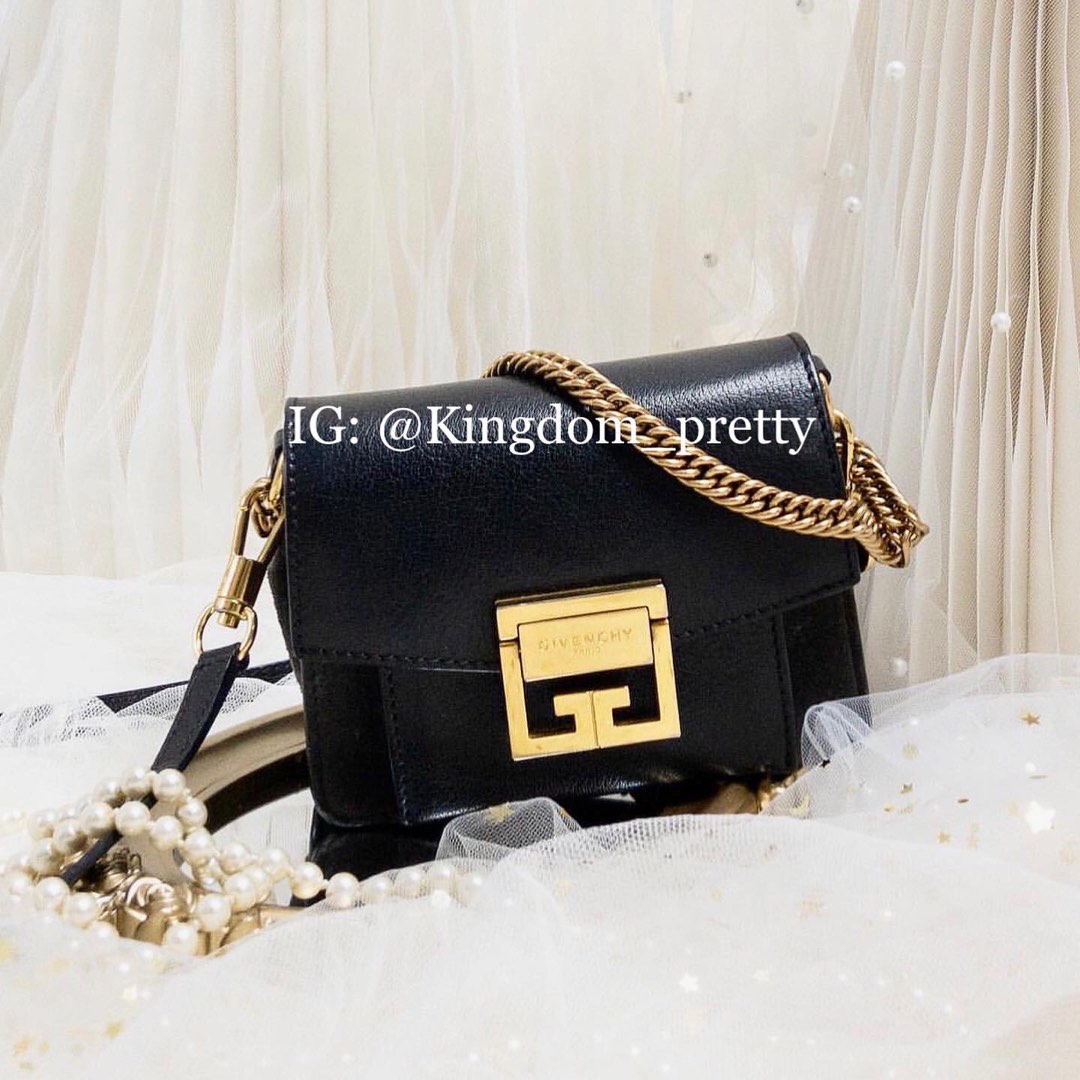 Pre-order Givenchy GV3 Mini Size in Black Gold Hardware GHW, Luxury, Bags & Wallets on Carousell