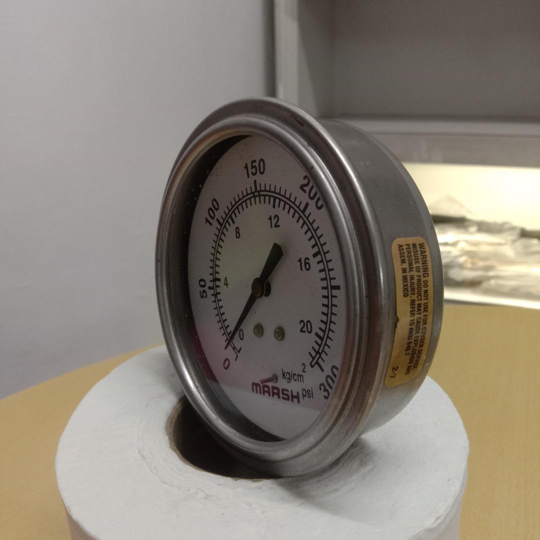 Pressure Gauge MARSH, 0 to 300 PSI with ISO 17025 accredited ...