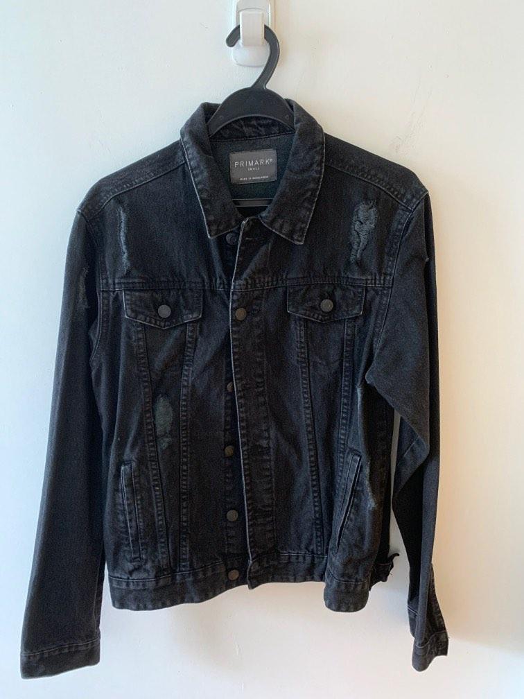 Primark Black Denim Jacket, Men's Fashion, Coats, Jackets and Outerwear on Carousell