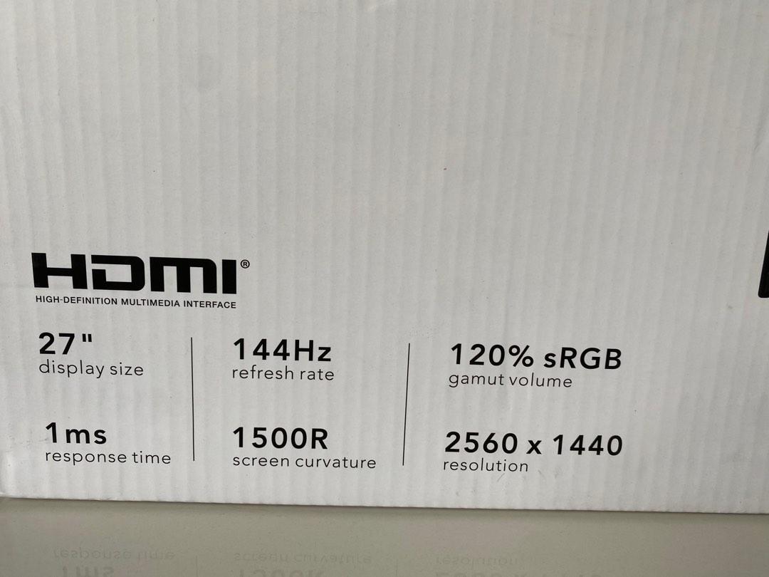 Prism+ X270 Pro 27” Curved Monitor, Computers & Tech, Parts ...