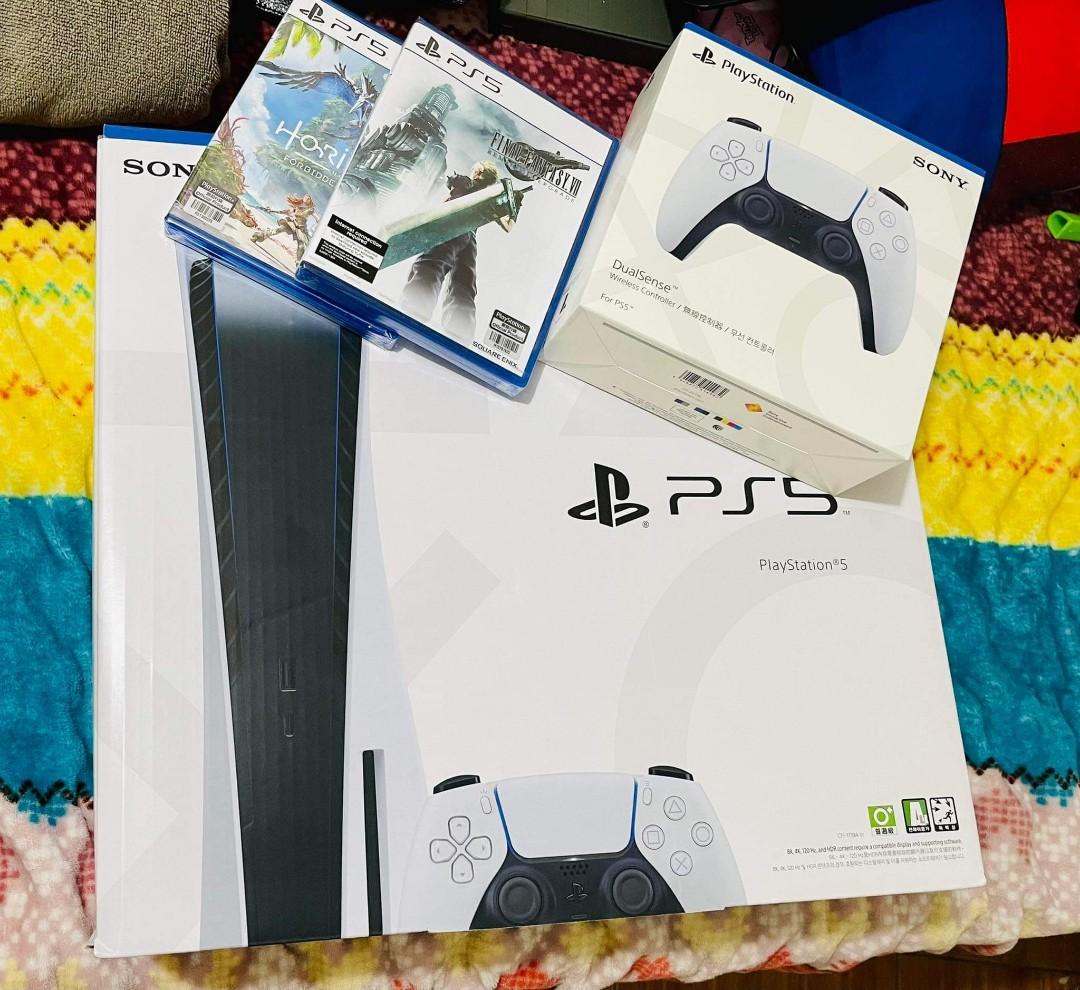 PS5 Disc Version + 1 DS5 Controller + 2Games, Video Gaming, Video Game ...