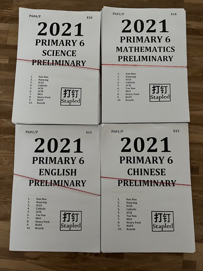 PSLE 2021 Prelim Exam Papers, Hobbies & Toys, Books & Magazines ...