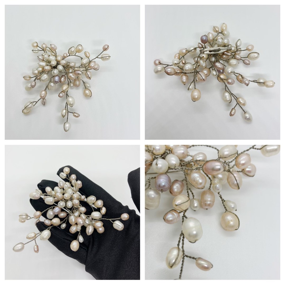 Real Pearl Brooch Pin, Women's Fashion, Jewelry & Organizers, Brooches ...