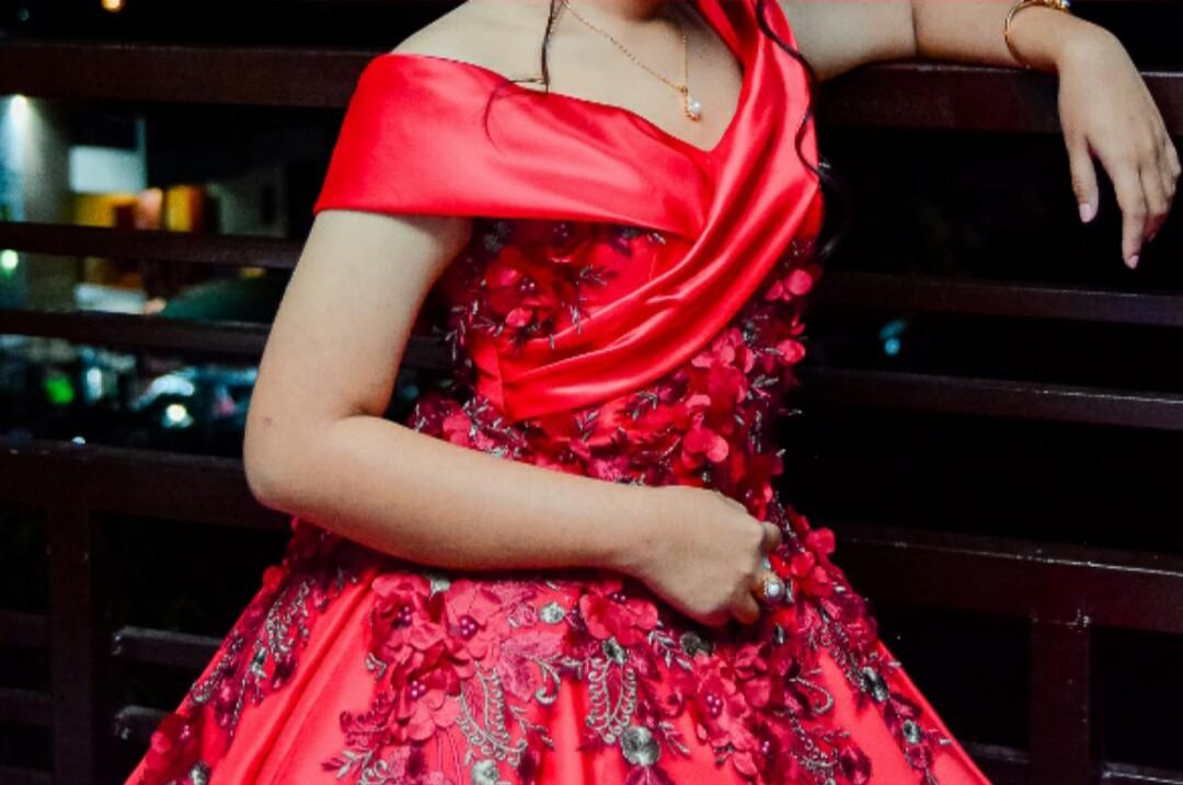 Red Debut Gown, Women's Fashion, Dresses & Sets, Evening dresses ...