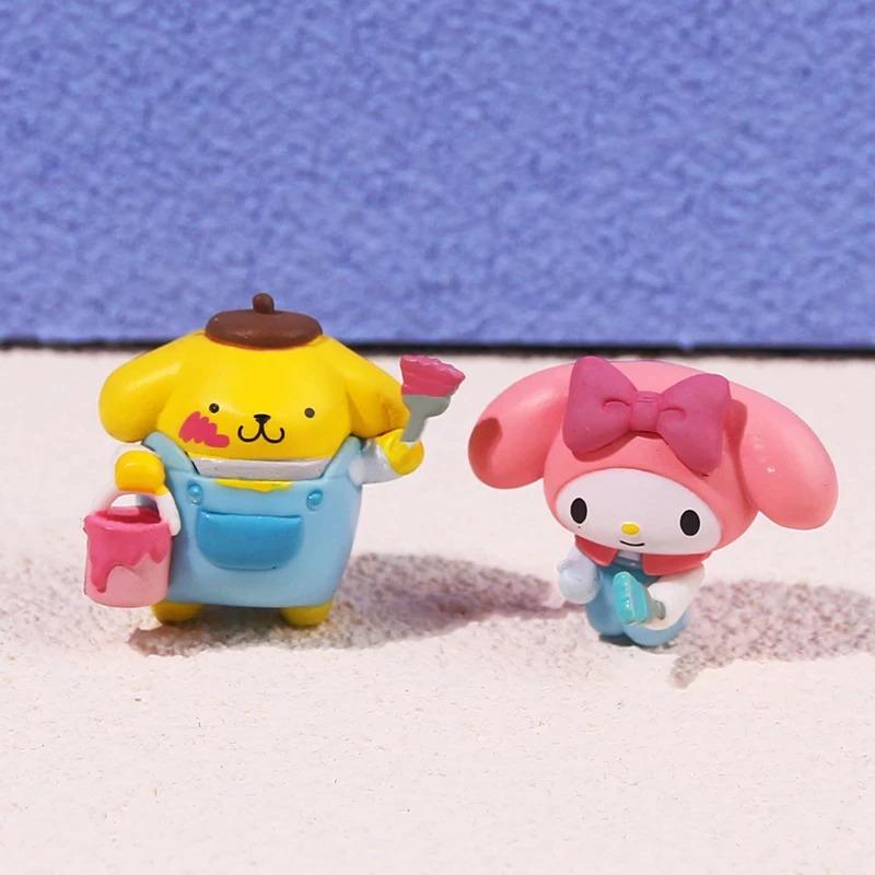 Sanrio Painter Melody Bad Badtz Maru Pochacco Anime Figure Pvc Toy ...