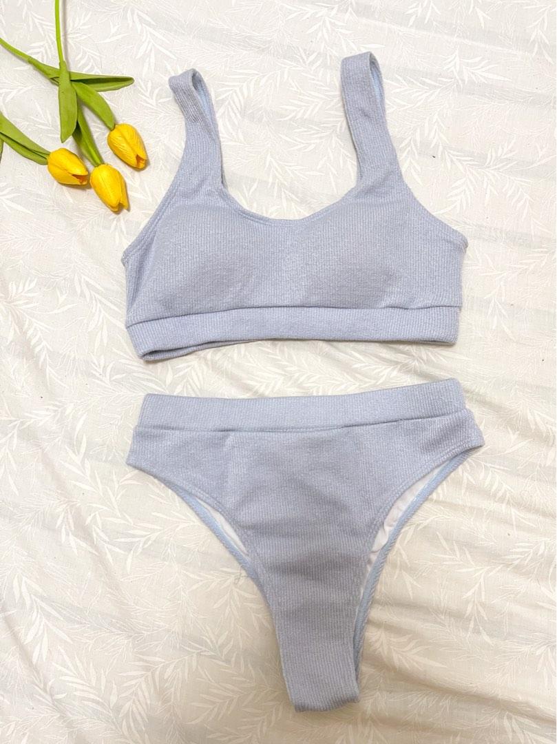 Shein powder blue bikini, Women's Fashion, Swimwear, Bikinis ...