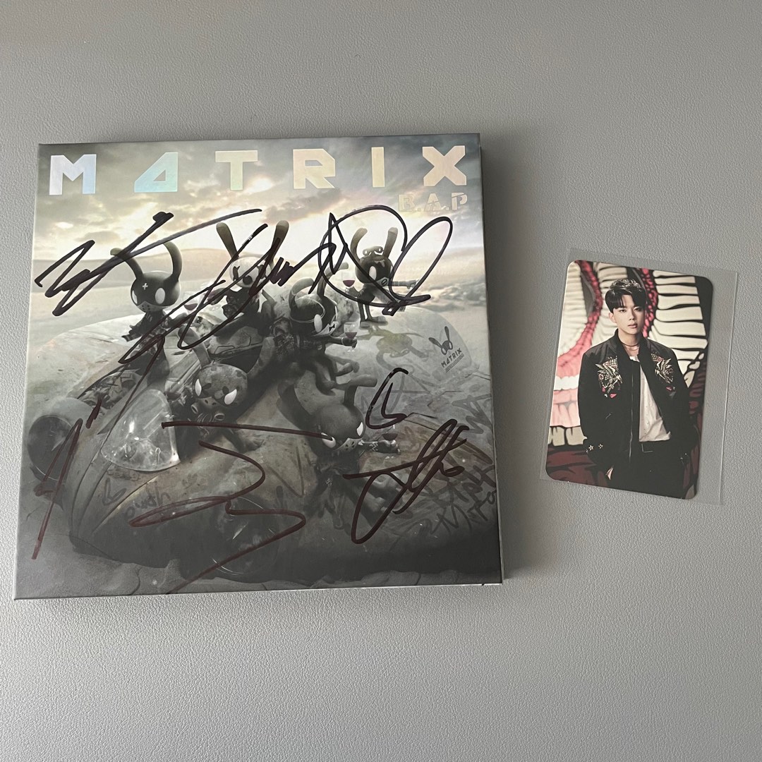 Signed Mwave BAP all member signature matrix album, Hobbies & Toys ...