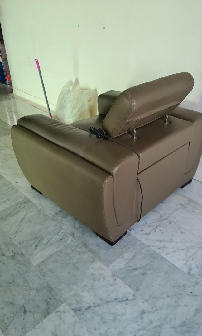 Single Electric Sofa motorized motor incline recliner chair seat office ...