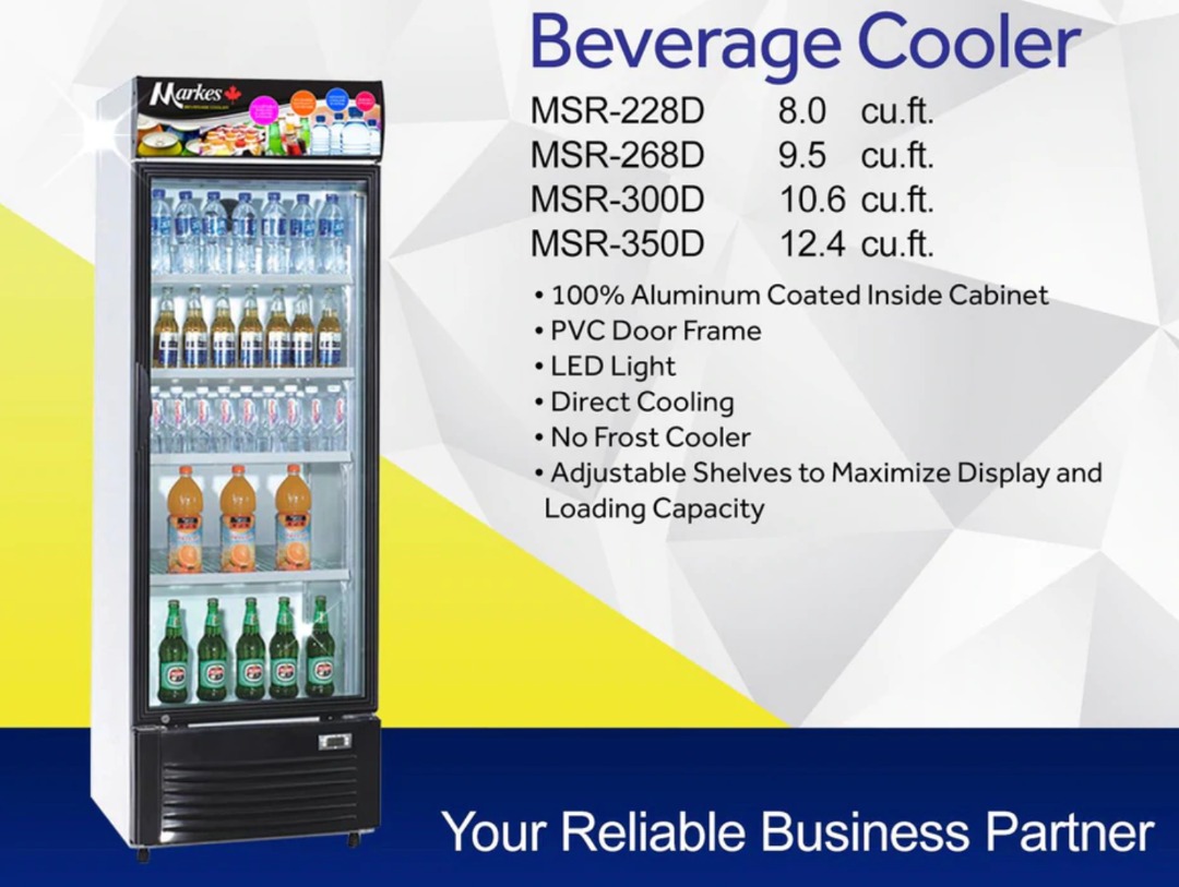 SLIGHTLY USED Markes Beverage Cooler / Showcase Chiller MSR-228D, TV ...