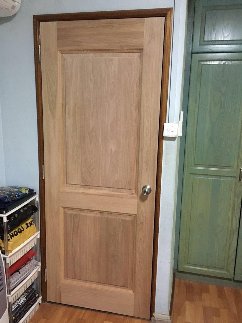 Solid Nyatoh Timber Bedroom Doors bundle, Furniture & Home Living ...