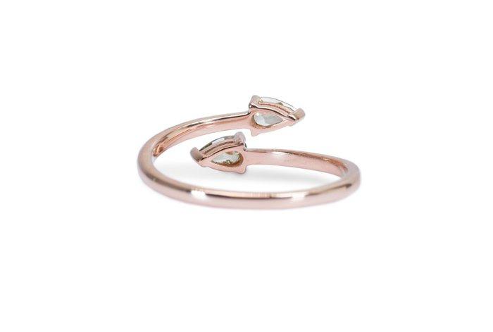 Stunning 2 Stone Open Ring Made from 18k Rose Gold with 0.32 total ...