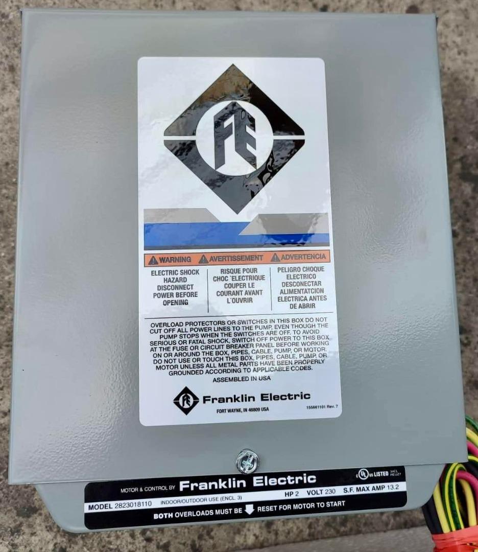 SUBMERSIBLE PUMP WITH FRANKLIN MOTOR AND CONTROL BOX, Commercial ...