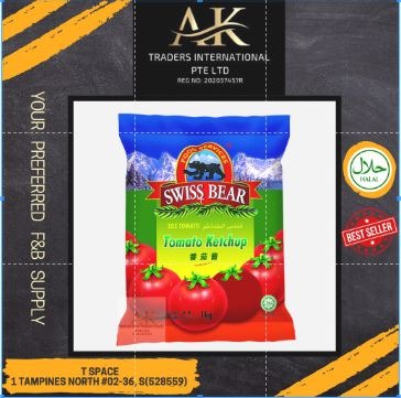 SWISS BEAR TOMATO KETCHUP (HALAL) 1KG, Food & Drinks, Spice & Seasoning ...