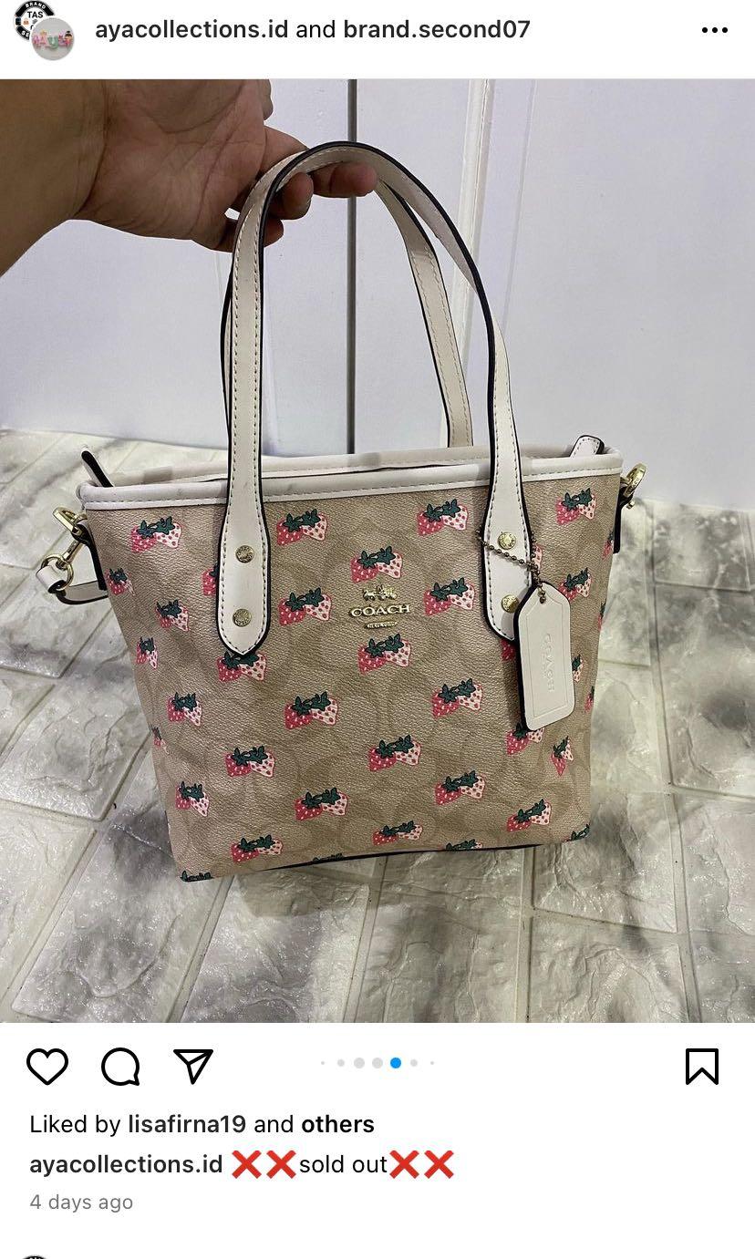 Tas Coach Strawberry Mini Tote Bag, Fesyen Wanita, Tas & Dompet di ...