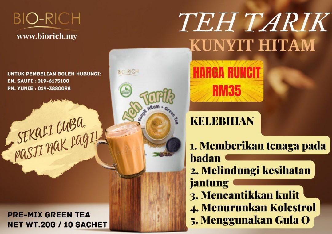 Teh tarik kunyit Hitam - Bio Rich, Food & Drinks, Beverages on Carousell