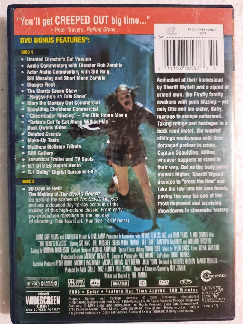 THE DEVILS REJECT [2-DISC SPECIAL EDITION DVD], Hobbies & Toys, Music ...