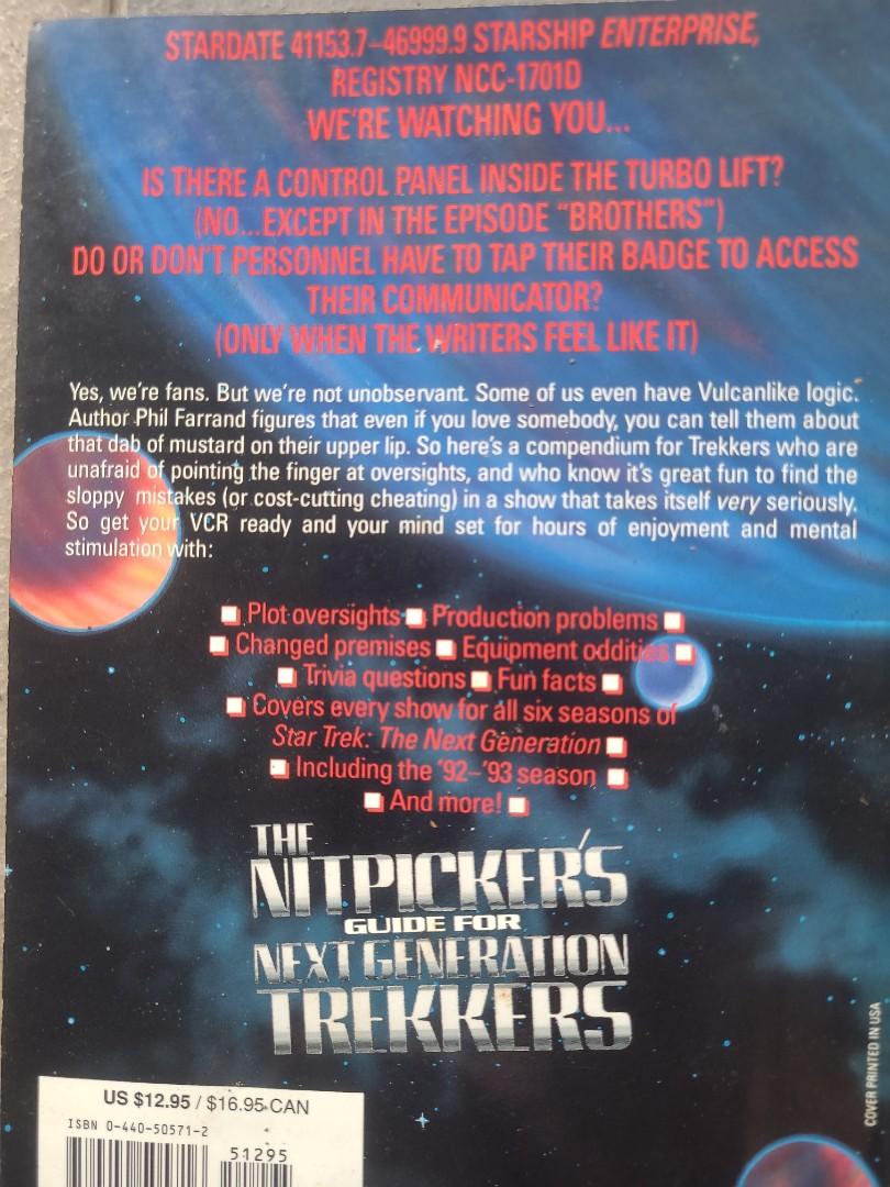 The Nitpicker's Guide for Classic and Next Generation Trekkers , Star ...