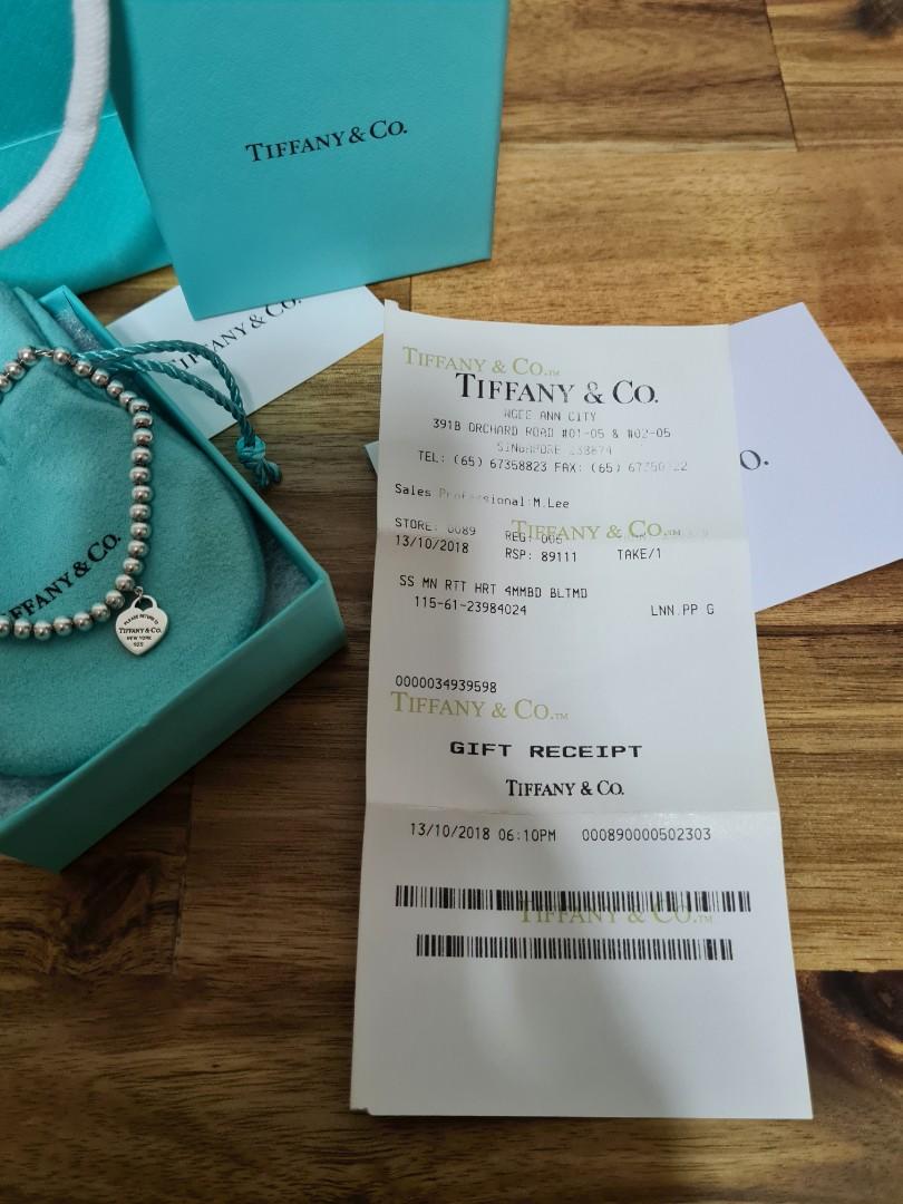 Tiffany & Co Heart Tag Bead Bracelet, Luxury, Accessories on Carousell