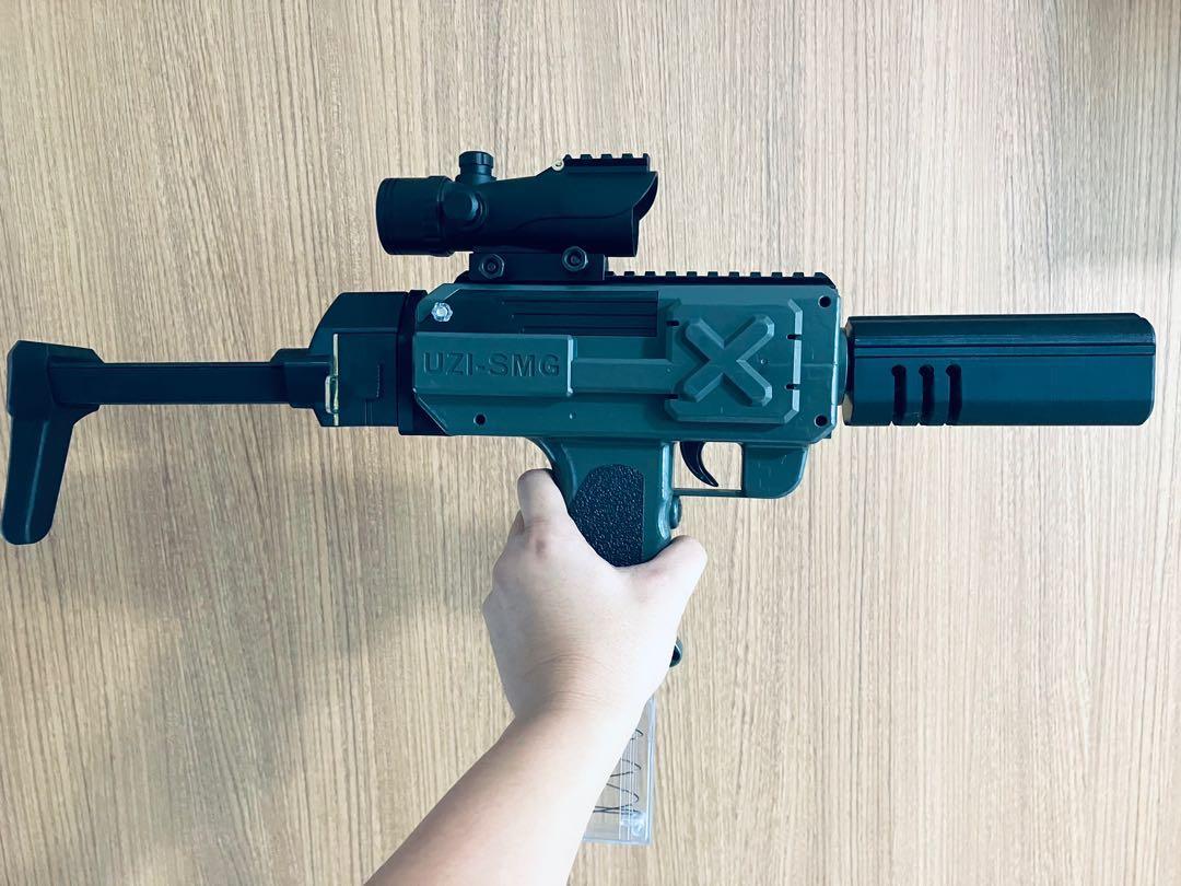 Toy Nerf UZI Blaster X Wolfenstein New Order Theme with custom tactical ...
