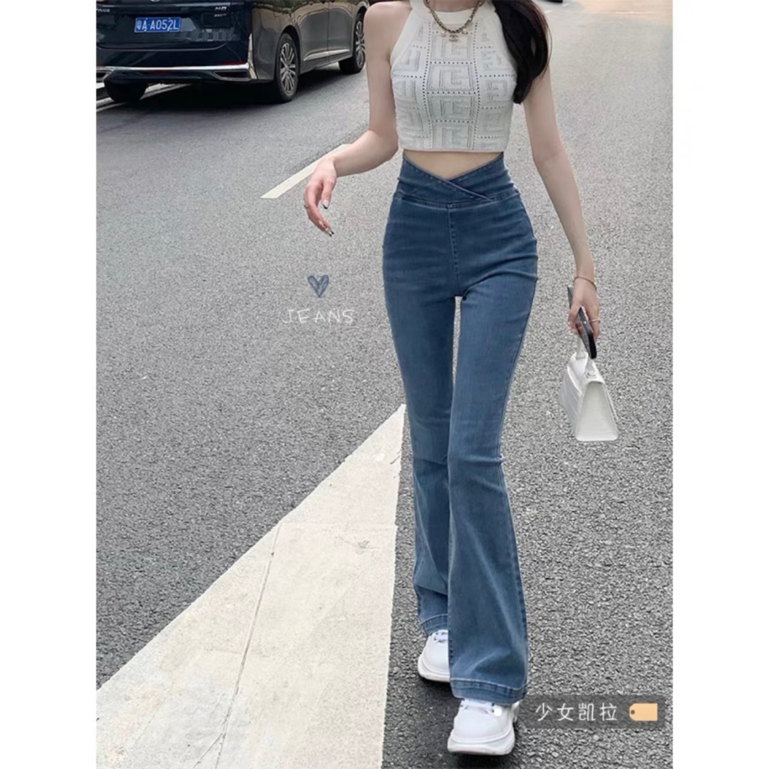 Ulzzang Slim Blue Jeans, Women's Fashion, Bottoms, Jeans & Leggings on ...
