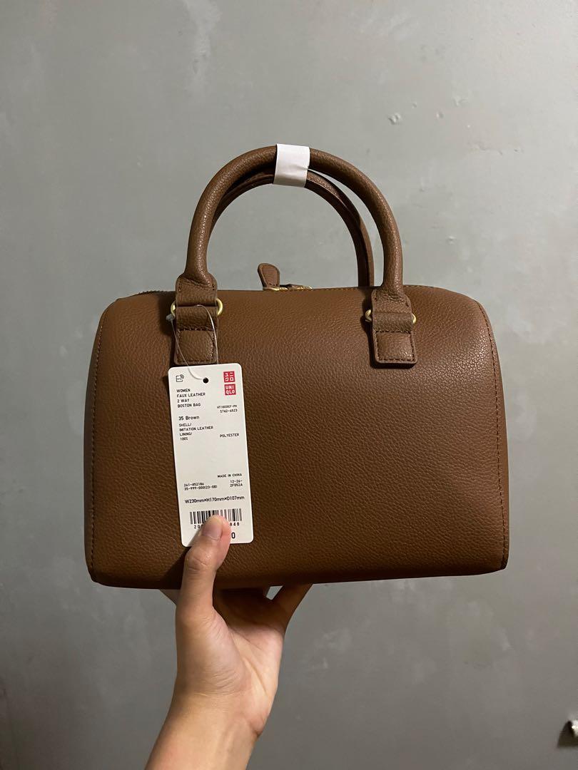 Uniqlo Boston Bag — Brown, Women's Fashion, Bags & Wallets, Cross-body ...