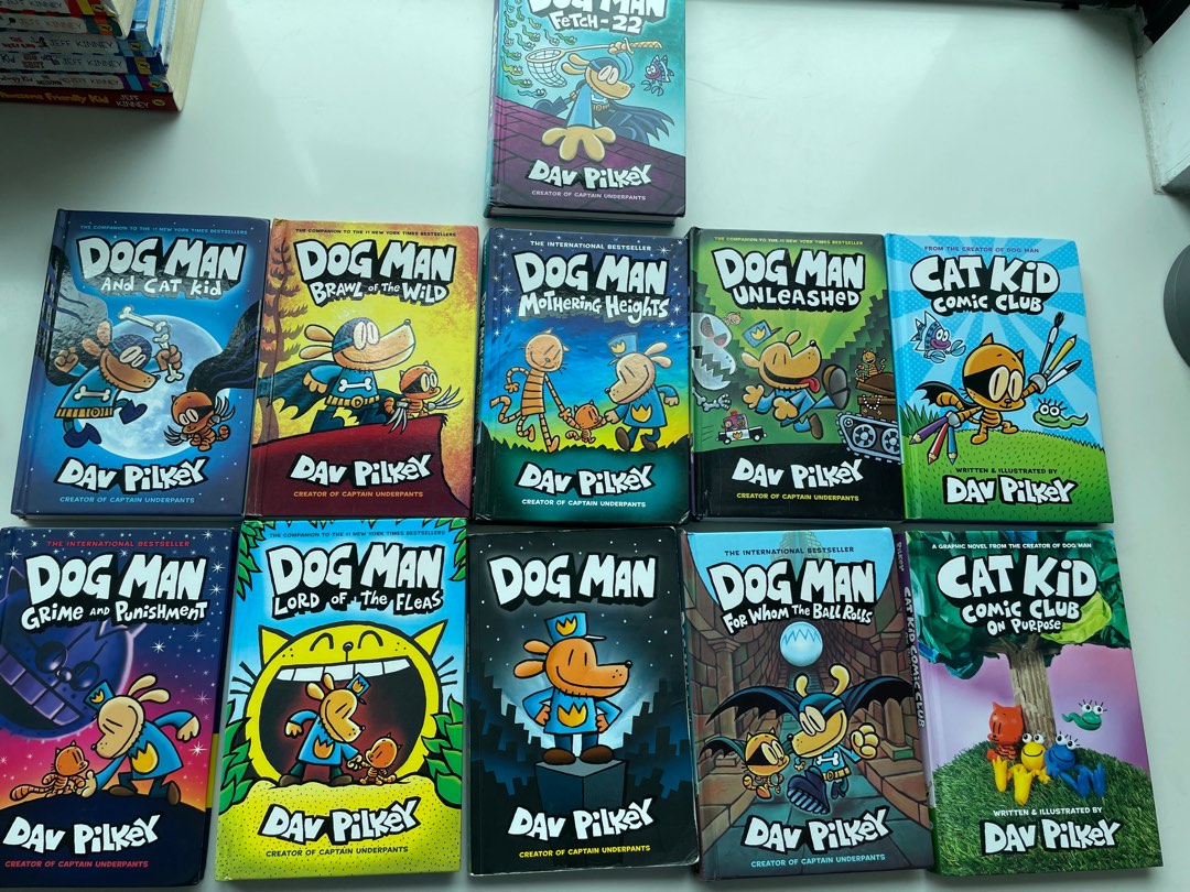 Various children comic books - Dog Man, Diary of a Wimpy Kid and ...