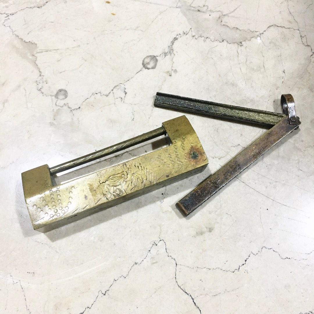 Vintage Chinese Brass Lock, Furniture & Home Living, Security & Locks ...