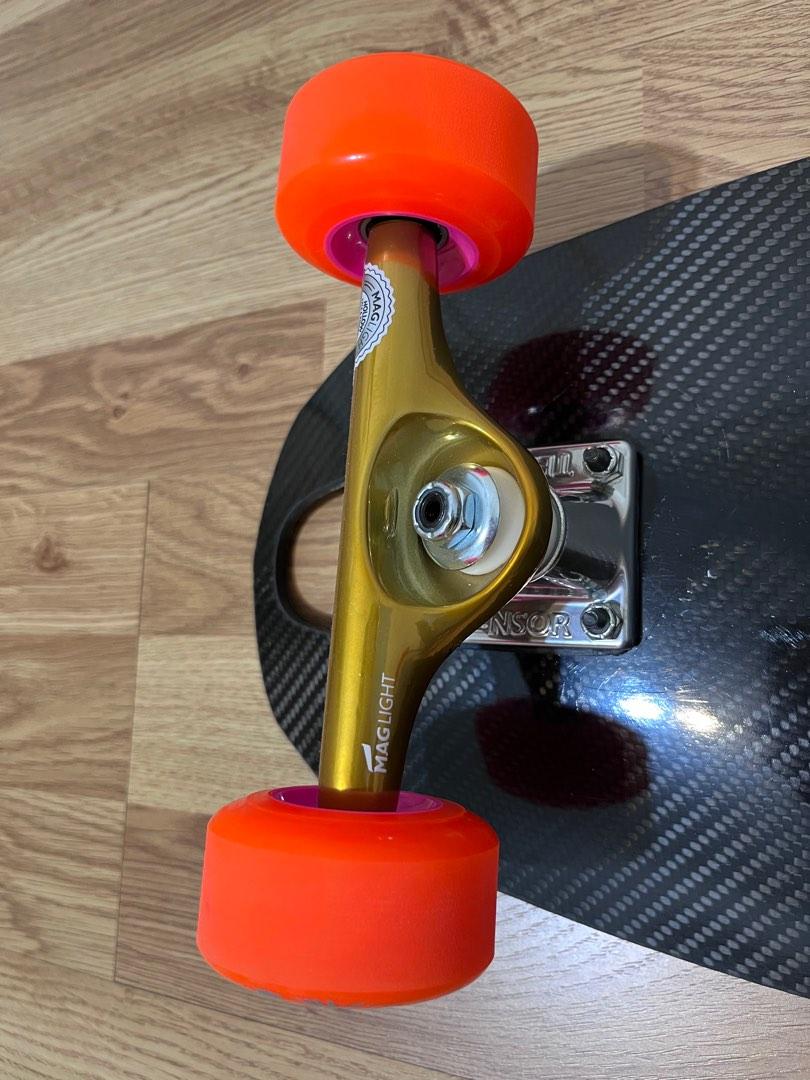 Waterborne Aries Deck with Tensor Maglite and Orangatang Skiffs Wheels ...