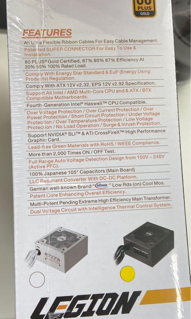 Brand New Unopened SUPER FLOWER Legion GX PRO 650W 80+ Gold Semi ...