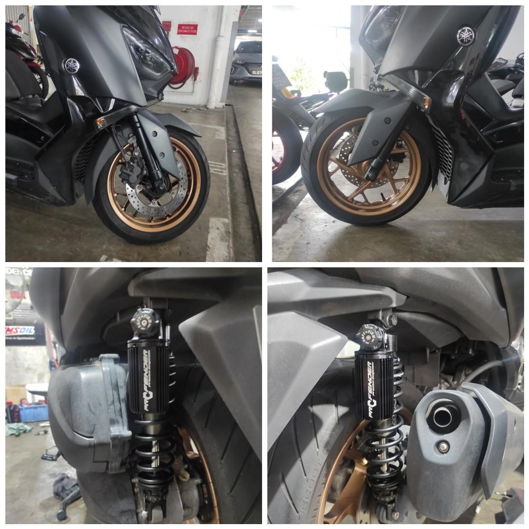XMAX PROFENDER XSERIES LOWERED BLACK & YSS 2INCH LOWERED FORK KIT ...