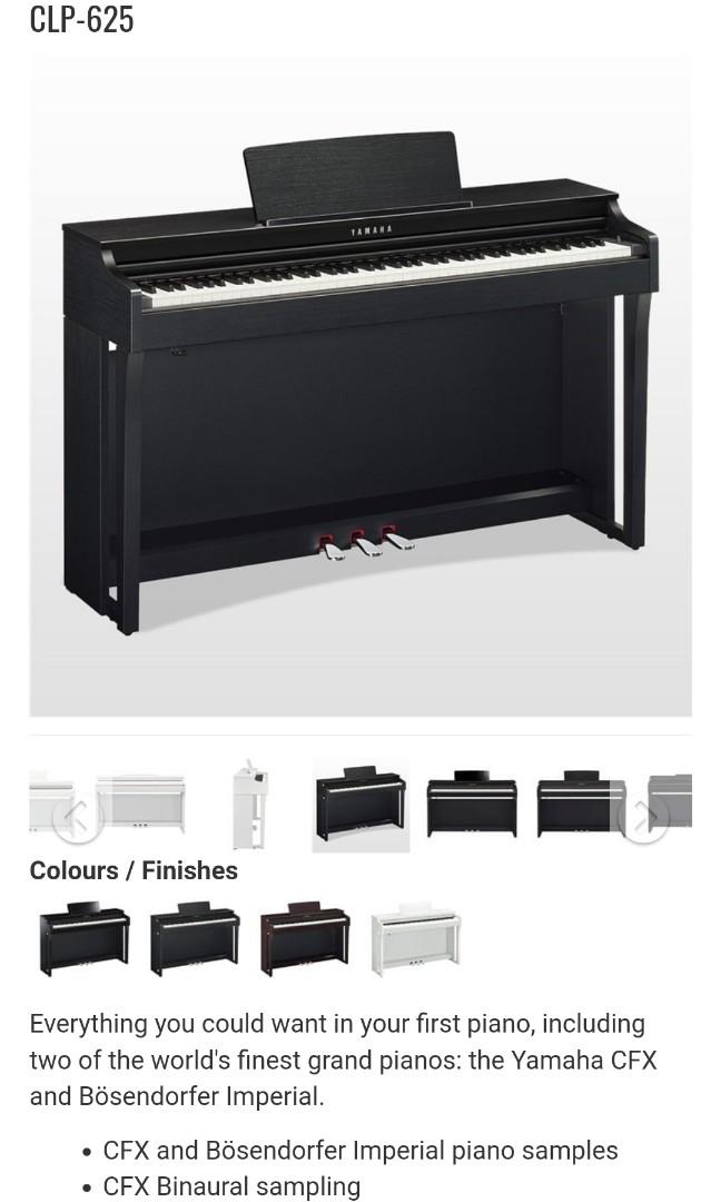 Yamaha Clavinova CLP-625 with Bench and Quick Guide, Hobbies & Toys, Music & Media, Musical ...