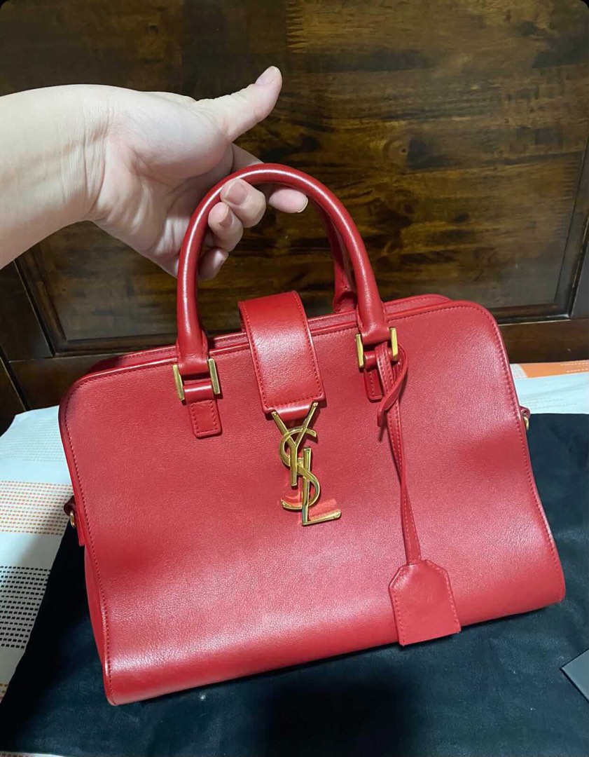 YSL Cabas Baby Red, Luxury, Bags & Wallets on Carousell