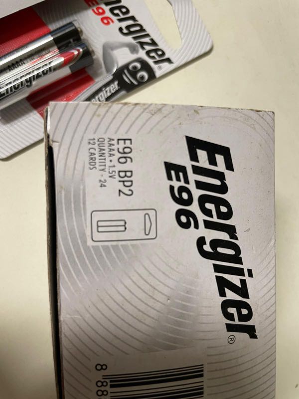 1 Box of Energizer E96 AAAA Alkaline Batteries 1.5v 2 Piece Pack ...
