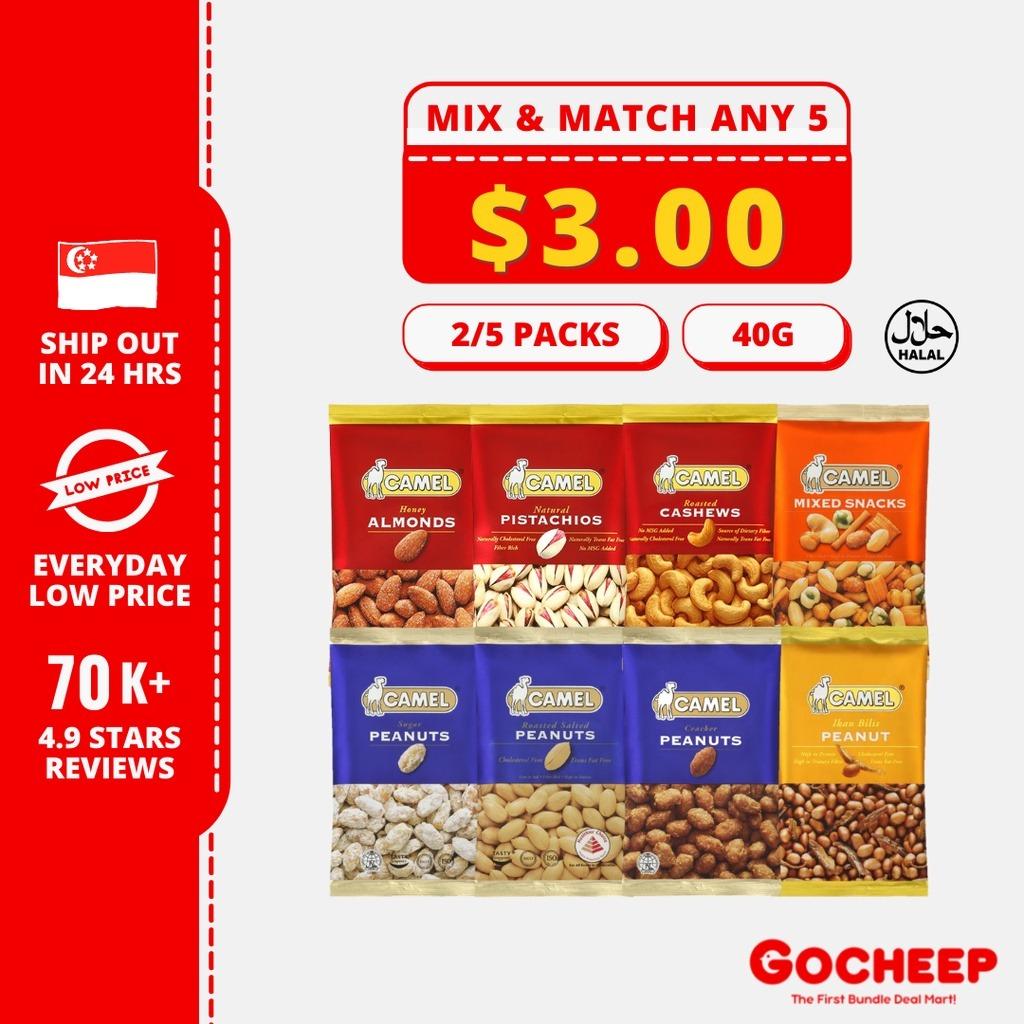 (2/5Packsx40g) Camel Peanuts Nuts Biscuit Snacks Chips Snacks Tidbits ...