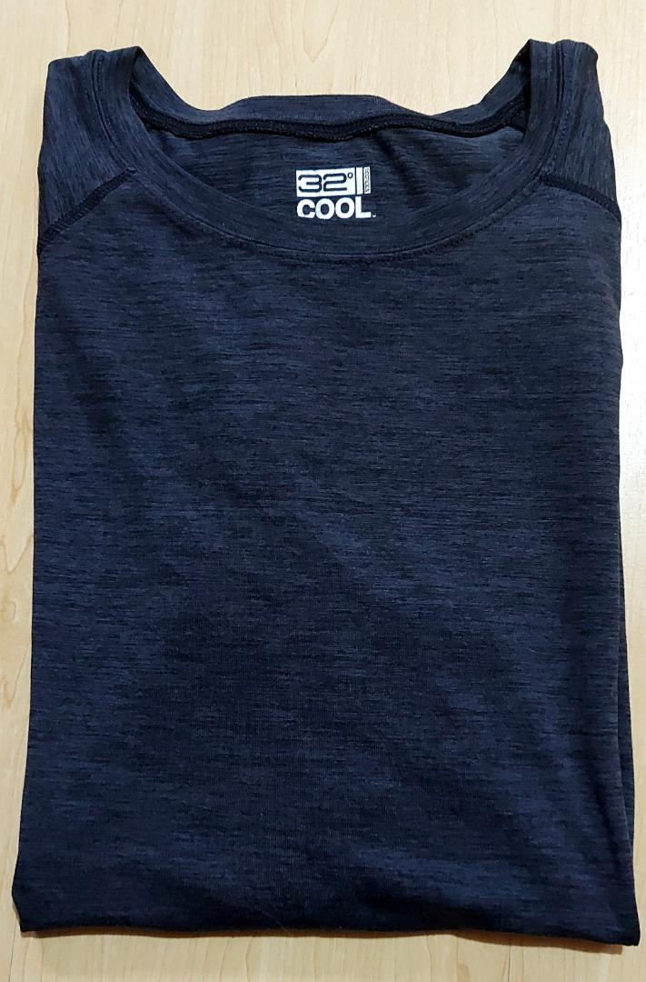 32 Degrees Cool Shirt for Men (Dri-fit-Stretch) Dark Grey, Men's ...