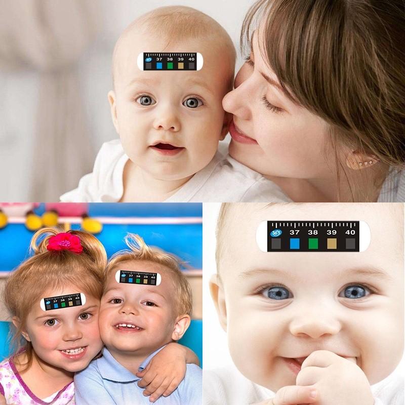 3pc Great Child Kids Forehead Temperature Head Strip Thermometer Fever ...