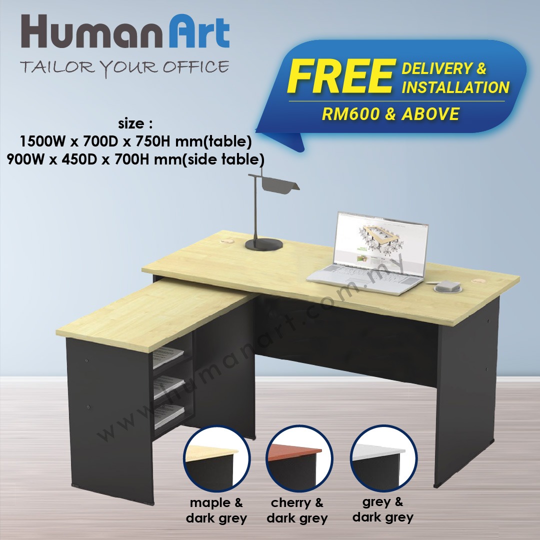 5 FT Writing Table with Side Table Set | Office Table | Office ...