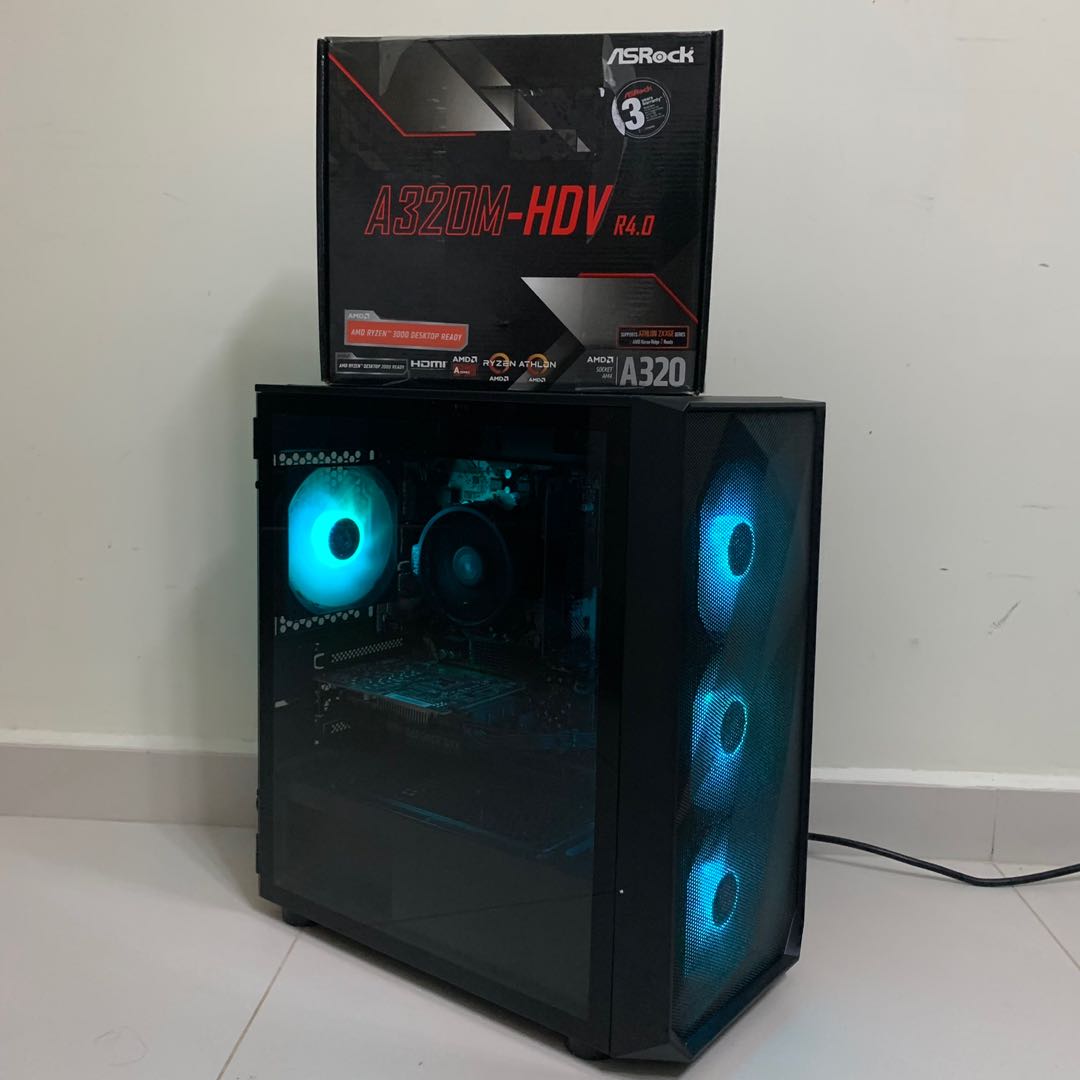 Aftershock RAPID Gaming PC Desktop (Ryzen 3 3200G, GTX 1650 Super, 8 GB ...