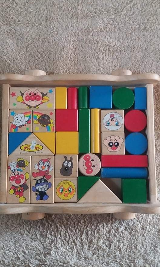Anpanman wooden blocks, Hobbies & Toys, Toys & Games on Carousell